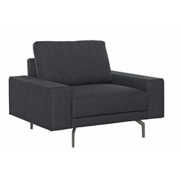 Creation BY ROLF BENZ Sessel &raquo;CR.450, Designsessel, Loungesessel&laquo; Armlehne breit niedrig, Alugussf&uuml;&szlig;e in umbragrau, Breite 120 cm grau NaturLEDER 