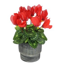 I.GE.A. Kunstblume &raquo;K&uuml;nstliche Alpenveilchen im &Uuml;bertopf 28cm Blume Deko Dekoblume&laquo; Dekopflanze Kunstpflanze Pflanze Seidenblume Zimmerpflanze 