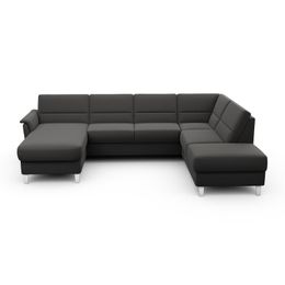 Sit & More sit&more Wohnlandschaft &raquo;Palmera U-Form, B: 308 cm&laquo; optional Schlaffunktion & Bettkasten, Federkern grau 100% Polyester B/H/T: 308cm x 89cm x 212cm, 