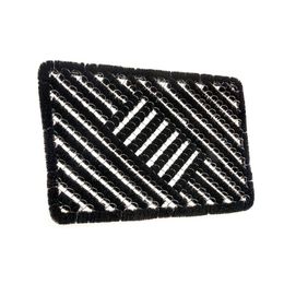 Hanse Home Fu&szlig;matte &raquo;Grid Brushes Mat, T&uuml;rmatte&laquo; rechteckig 33 mm H&ouml;he Gitter, Robust, B&uuml;rsten, Innen, Au&szlig;en, Schmutzabtreter, Wetterfest schwarz 