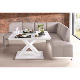 exxpo - sofa fashion Eckbank &raquo;Intenso, viele Bezugsstoffe Cord, Struktur 243/158 cm (B/T)&laquo; hohe Bodenfreiheit, frei im Raum stellbar, hoher 