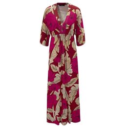 Aniston SELECTED Sommerkleid in rot-beige-pink | Gr.: 48