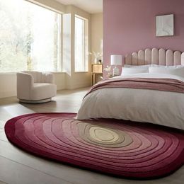 FLAIR RUGS Teppich &raquo;PUDDLE OMBRE WOOL&laquo; rechteckig 11 mm H&ouml;he Wollteppich in Pf&uuml;tzenform rosa Wolle B : 160cm 1 Stk., 11mm, L: 230cm