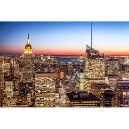 papermoon Fototapete &raquo;New York bei Nacht&laquo; bunt Vlies B/L: 2m x 1,49m, Bahnen: 4 Stk.