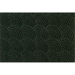 wash+dry by Kleen-Tex Fu&szlig;matte &raquo;Waves midnight green&laquo; rechteckig 8 mm H&ouml;he gr&uuml;n Polyester B : 60cm 1 Stk., 8mm, L: 90cm