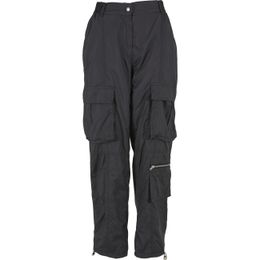 DEF Damen Stoffhose "DEF Damen Mary Cargopants", schwarz, Gr. XL, unifarben, 100% Polyester, Hosen