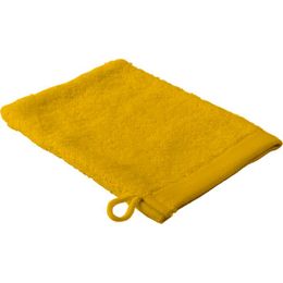 Waschhandschuh gelb Baumwolle B/L: 16cmx22cm, 3 Stk.