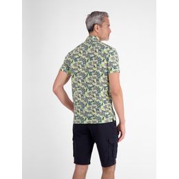 Lerros Herren Poloshirt "Sommerliches Poloshirt mit angesagtem, floralem Printmuster"lemon water, Gr. M, 97% Baumwolle, 3% Elasthan, Shirts