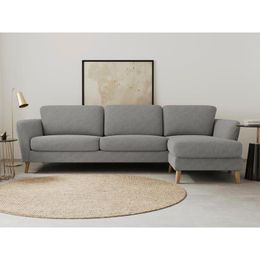 OTTO home Ecksofa &raquo;MARSEILLE (279/152cm),L-Form, Rec. rechts/links, verschiedene Bez&uuml;ge&laquo; Massivholzbeine Eiche, Landhausstil, Wellenunterfederung grau