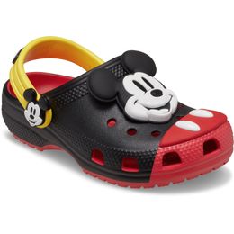Crocs M&auml;dchen Clog "Mickey Mouse Classic Clog K", Gr. 34, schwarz, Croslite , Schuhe, Sommerschuh, Hausschuh, Strandschuh mit schwenkbarem