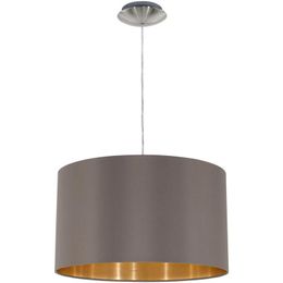 Eglo H&auml;ngeleuchte &raquo;MASERLO&laquo; E27 Pendelleuchte, Pendellampe, Wohnzimmer, Esszimmer, gem&uuml;tlich, 110x38cm grau 1, &Oslash; 38cm