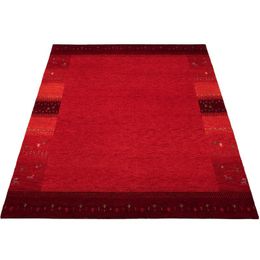 OCI DIE TEPPICHMARKE Wollteppich &raquo;INTENSE MALA&laquo; rechteckig 12 mm H&ouml;he handgekn&uuml;pft, reine Schurwolle, fu&szlig;warm, Wohnzimmer rot Schurwolle B : 70cm 1 