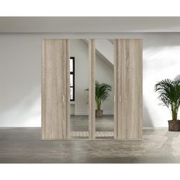 Wiemann Kleiderschrank &raquo;Bern&laquo; hochwertige Beschl&auml;ge inkl. T&uuml;rd&auml;mpfung braun Glas, Holzwerkstoff B/H/T: 197,3cm x 216cm x 58cm