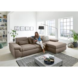 Die PlanBar Ecksofa &raquo;MP-IN17041 L-Form, Breite 325 cm&laquo; Sitztiefenverstellung, optional Kopfteilverstellung & Schlaffunktion 100% Polyester B/H/T: 