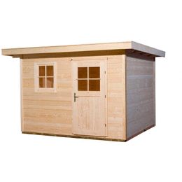 Weka Gartenhaus &raquo;170 Gr.3 natur&laquo; beige Massivholz Fu&szlig;boden im Gartenhaus, ohne R&uuml;ck- und Seitenwand, ohne Dacheindeckung