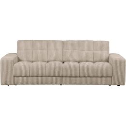 Woood 2-Sitzer &raquo;Second Date Rippenstoff, H 78 x B 226 x D 99 cm&laquo; Tragkraft 200 kg, Sehr hohe Verschlei&szlig;festigkeit, Pfleiglicht beige B/H/T: 226cm x 