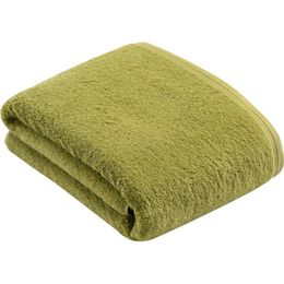 Vossen Badetuch &raquo;Vegan Life&laquo; 100% vegan gr&uuml;n Webfrottier, Obermaterial: 100% Baumwolle B/L: 100cmx150cm, 1 Stk., Webfrottier