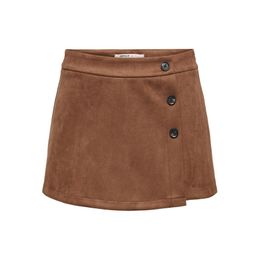 Only Damen Hosenrock "ONLADDI HW FAUX SUEDE SKORT CC PNT", braun, Gr. 42, unifarben, Web, Obermaterial: 95% Polyester, 5% Elasthan, R&ouml;cke,