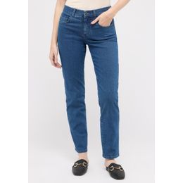 Angels Damen Straight-Jeans "DOLLY", blau, Gr. 40, Denim/Jeans, Obermaterial: 82% Baumwolle, 15% Polyester, 3% Elasthan, Jeans, mit Stretch