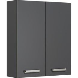 H&auml;ngeschrank &raquo;Quickset Wand-Badschrank 60 cm breit mit 2 T&uuml;ren und 2 Einlegeb&ouml;den&laquo; Badezimmer-H&auml;ngeschrank inkl. T&uuml;rd&auml;mpfer, Griffe in Chrom Glanz 
