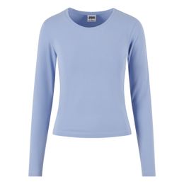 Urban Classics Damen Longsleeve "Urban Classics Ladies Basic Super Slim Longsleeve", blau, Gr. XXL, unifarben, 90% Baumwolle, 10% Elasthan, Shirts