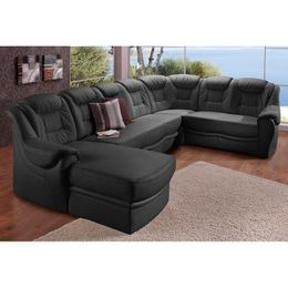 Sit & More sit&more Wohnlandschaft &raquo;Bellevue U-Form&laquo; wahlweise mit Schlaffunktion schwarz PRIMABELLE-Microfaser (100% Polyester);SOFTLUX-Kunstleder;NaturLEDER (