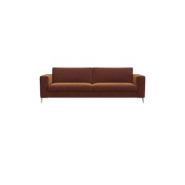 FLEXLUX 3-Sitzer &raquo;Fiore, super Sitzkomfort durch Kaltschaum im Sitz&laquo; breite Armlehnen, F&uuml;&szlig;e Alu braun 100% Polyester B/H/T: 229cm x 85cm x 92cm, 