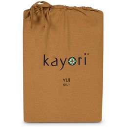 Kayori Spannbettlaken &raquo;Nagano&laquo; 100% Baumwolle-Flanell gelb Flanell, Obermaterial: 100% Baumwolle B/L: 140cm x 210cm, 1 Stk., Flanell, 140x200-210 35cm