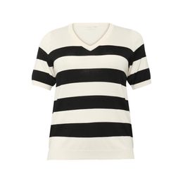 Kaffe Curve Pullover 'KClizzy' Damen Gr&ouml;&szlig;e S beige / schwarz