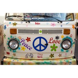 papermoon Fototapete &raquo;Frieden und Liebe&laquo; bunt Vlies B/L: 3m x 2,2m, Rollen: 1