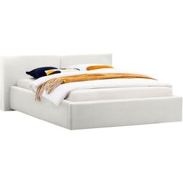 Meise M&ouml;bel meise.m&ouml;bel Polsterbett &raquo;Cube wahlweise mit Matratze und Bettkasten&laquo; extra flaches Kopfteil, erh&auml;ltlich in den Breiten 140cm, 160cm & 180cm wei&szlig; 