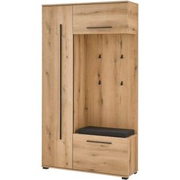 Home Affaire Kompaktgarderobe &raquo;Cantara Flurgarderobe, modern, 2 Farben, 111 cm breit&laquo; 2 Stk. tlg. unterschiedliche Stauraumm&ouml;glichkeiten, inkl. 