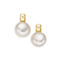 Firetti Damen Paar Ohrstecker &raquo;Schmuck Geschenk Gold 333 Ohrschmuck klassischer Ohrschmuck&laquo; mit S&uuml;&szlig;wasserzuchtperle - mit Brillanten gold 0,01, 0,01 