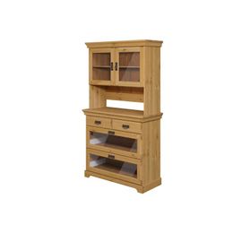 OTTO home Buffet &raquo;R&uuml;gen&laquo; zertifiziertes Massivholz, H&ouml;he 168 cm, im Landhausstil beige Massivholz natur, B/H/T: 95cm x 168,3cm x 40cm, Schubladen: 4 