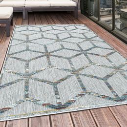Ayyildiz Teppiche Outdoorteppich &raquo;BAHAMA 5151&laquo; rechteckig 8 mm H&ouml;he L&auml;ufer, Flachflor mit Hoch-Tief-Struktur, In-und Outdoor geeignet bunt Polypropylen B : 80cm 1 Stk.,
