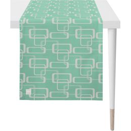Apelt Tischl&auml;ufer &raquo;3966 Outdoor, Sommerdeko, Sommer&laquo; Jacquardgewebe gr&uuml;n Polyester B/L: 46cm x 135cm, 1 Stk., rechteckig