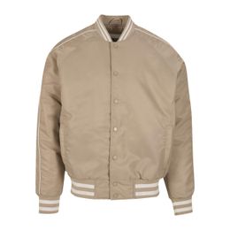 Urban Classics Herren Bomberjacke "Urban Classics Racer Bomber Jacket", beige, Gr. M, unifarben, 100% Nylon, Jacken