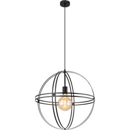 Globo LIGHTING H&auml;ngeleuchte &raquo;TAMARA&laquo; E27 1 Stk. H&auml;ngeleuchte f&uuml;r Esszimmer schwarz modern 1, &Oslash; 50cm H: 120cm, 1 Stk.