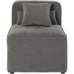 Home Affaire Sofa-Mittelelement &raquo;Sundstrup&laquo; Modulserie, individuelle Zusammenstellung grau 100% Polyester Samtoptik