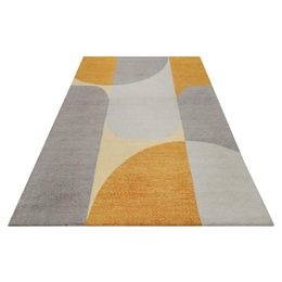 Esprit Teppich &raquo;Backup ESP-39867&laquo; rechteckig 8 mm H&ouml;he handgetuftet, Retro-Optik, Design f&uuml;r Wohnzimmer und Schlafzimmer gelb Polyester B : 110cm 1 Stk., 8mm