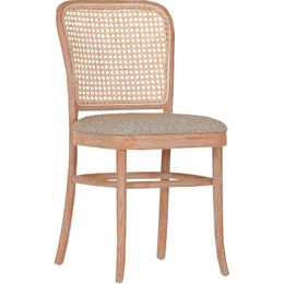 GUTMANN FACTORY Polsterstuhl () 1 Stk. beige 100% Polyester;Recycled Teak, grau gewaschen 1 Stk., Flachgewebe meliert