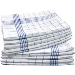 Dyckhoff Geschirrtuch &raquo;KARO / Halbleinen - 50x70 cm&laquo; wei&szlig; 45% Leinen, 55% Baumwolle 10 Stk., 45 % Leinen 55 % Baumwolle