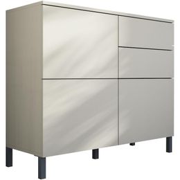 borchardt M&ouml;bel borchardt M&ouml;bel Kommode &raquo;Haama, Sideboard mit Metallf&uuml;&szlig;en, Push-to-open-Technik, Breite 93 cm&laquo; Push-To-Open, verstellbare Einlegeb&ouml;den, viel Stauraum,