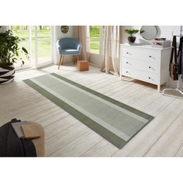 Hanse Home Teppich &raquo;Band&laquo; rechteckig 9 mm H&ouml;he Kurzflor, weich, L&auml;ufer Gr&ouml;&szlig;en, Wohnzimmer, Schlafzimmer, Esszimmer gr&uuml;n Kunstfaser B : 80cm 1 Stk., 