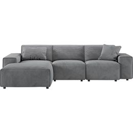 Home Affaire Ecksofa &raquo;Glimminge L-Form auch in Breitcord, Feincord + Easy care-Bezug,&laquo; Breite 264, Zierkissen grau 12% Polyaxryl, 88% Polyester B/H/T:
