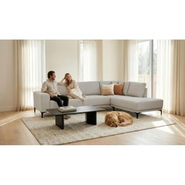 OTTO home Ecksofa &raquo;Xander, L-Form&laquo; Breite 289 cm, Webstoff, Soft-Touch Chenille, schwarze Metallf&uuml;&szlig;e grau 68% polypropylene, 32% polyester B/H/T: 