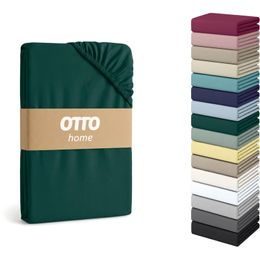 OTTO home Spannbettlaken &raquo;Physalis Topper COMFORT&laquo; bis 10 cm H&ouml;he, Bettlaken, Laken, in Comfort & Premium Qualit&auml;t gr&uuml;n Jersey, Obermaterial: 100% 