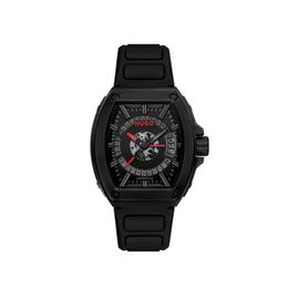 Hugo Unisex Hugo Quarzuhr &raquo;#Hugo ID&laquo; Armbanduhr, Damenuhr, Herrenuhr, Silikonarmband, analog, Tag schwarz Einheitsgr&ouml;&szlig;e