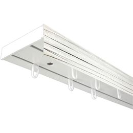 SN DECO GROUP Gardinenschiene &raquo;Vorhangschiene SH (1) mit Blende 5 cm&laquo; 2 l&auml;ufig-l&auml;ufig Fixma&szlig; wei&szlig; Kunststoff B/L: 220cm, 2 l&auml;ufig