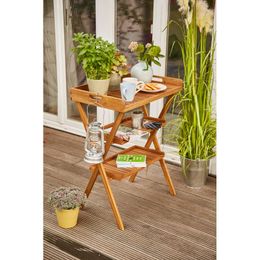 siena GARDEN Tabletttisch &raquo;Caruna&laquo; 4 Stk. tlg. Akazie, 70x45 cm beige B/H/T: 45cm x 91cm x 70cm